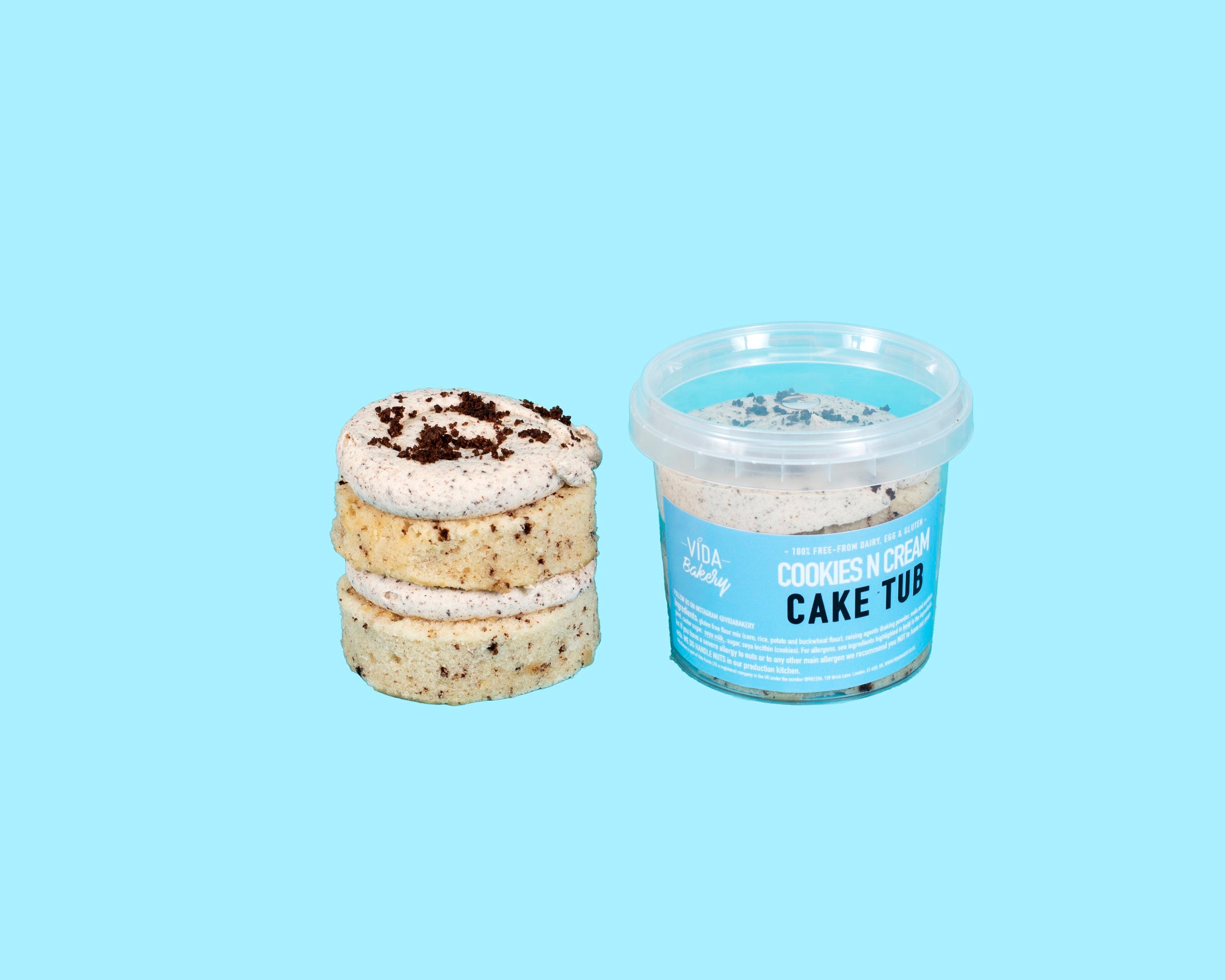 Cookies & Cream Cake Tub | Gluten-Free & Dairy-Free | UK Delivery ...